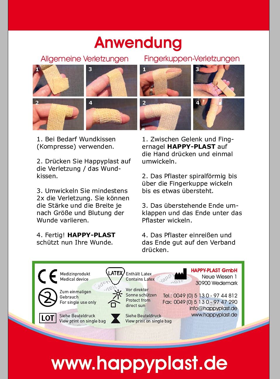 Buy Happyplast First Aid Kit with Non-Adhesive Plaster Roll & Cohesive ...