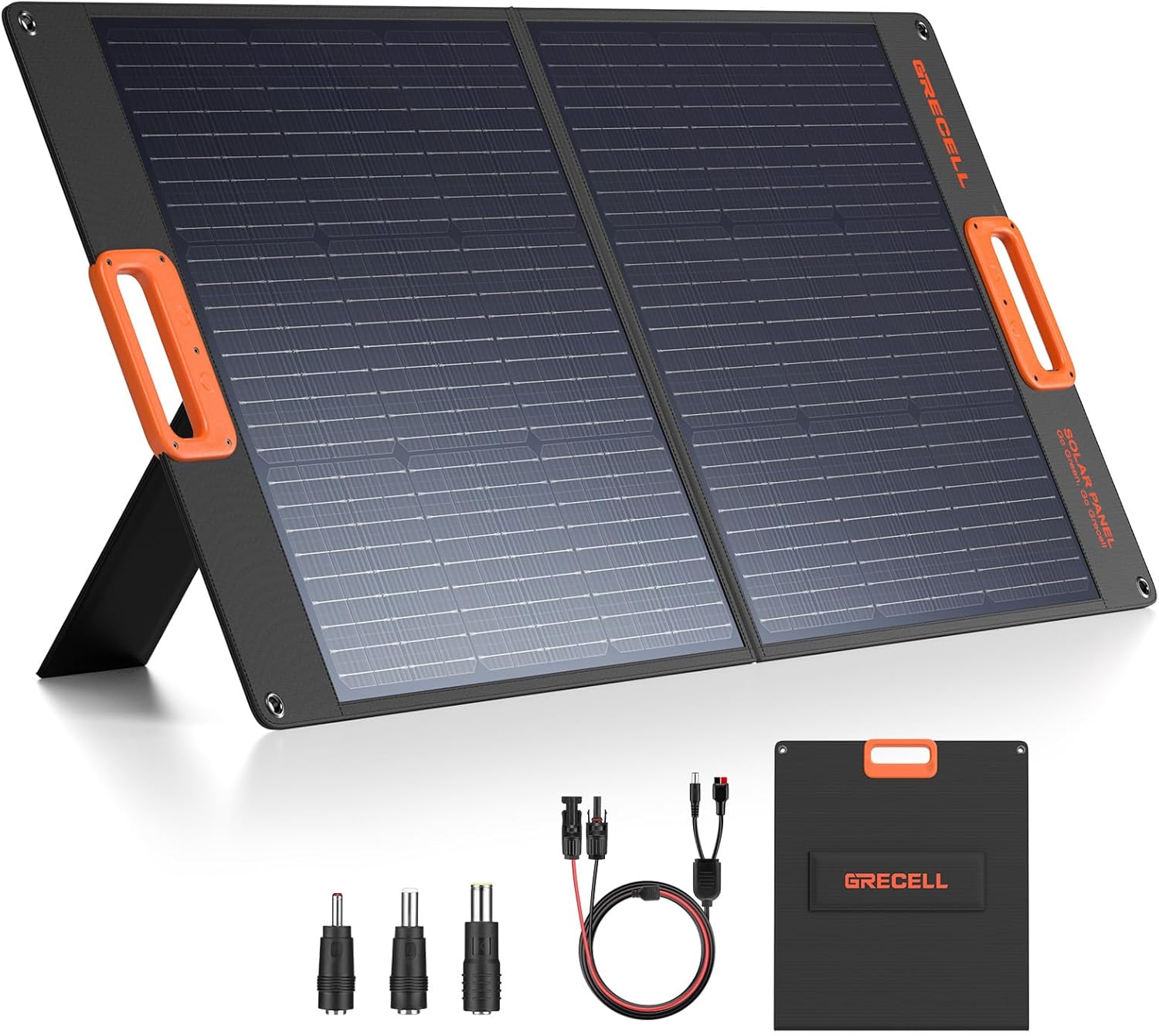 GRECELL Solar Panel 100W for Portable Power Station, 20V Foldable Solar ...