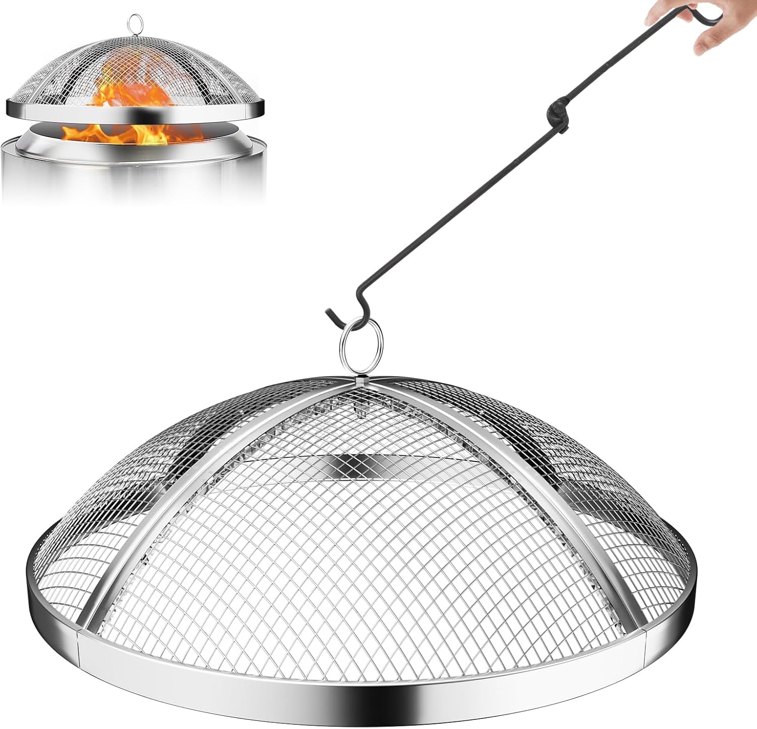 Amazon.com: Fire Pit Spark Screen for Solo Stove Bonfire Size, Teisaiko ...
