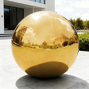 Amazon.com: Gold Inflatable Mirror Ball, Reusable PVC Disco Balls Large ...