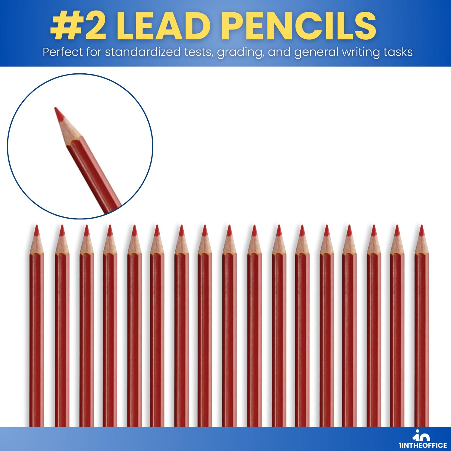 Snapklik.com : 1InTheOffice Red Grading Pencils #2 Lead, Red Pre ...