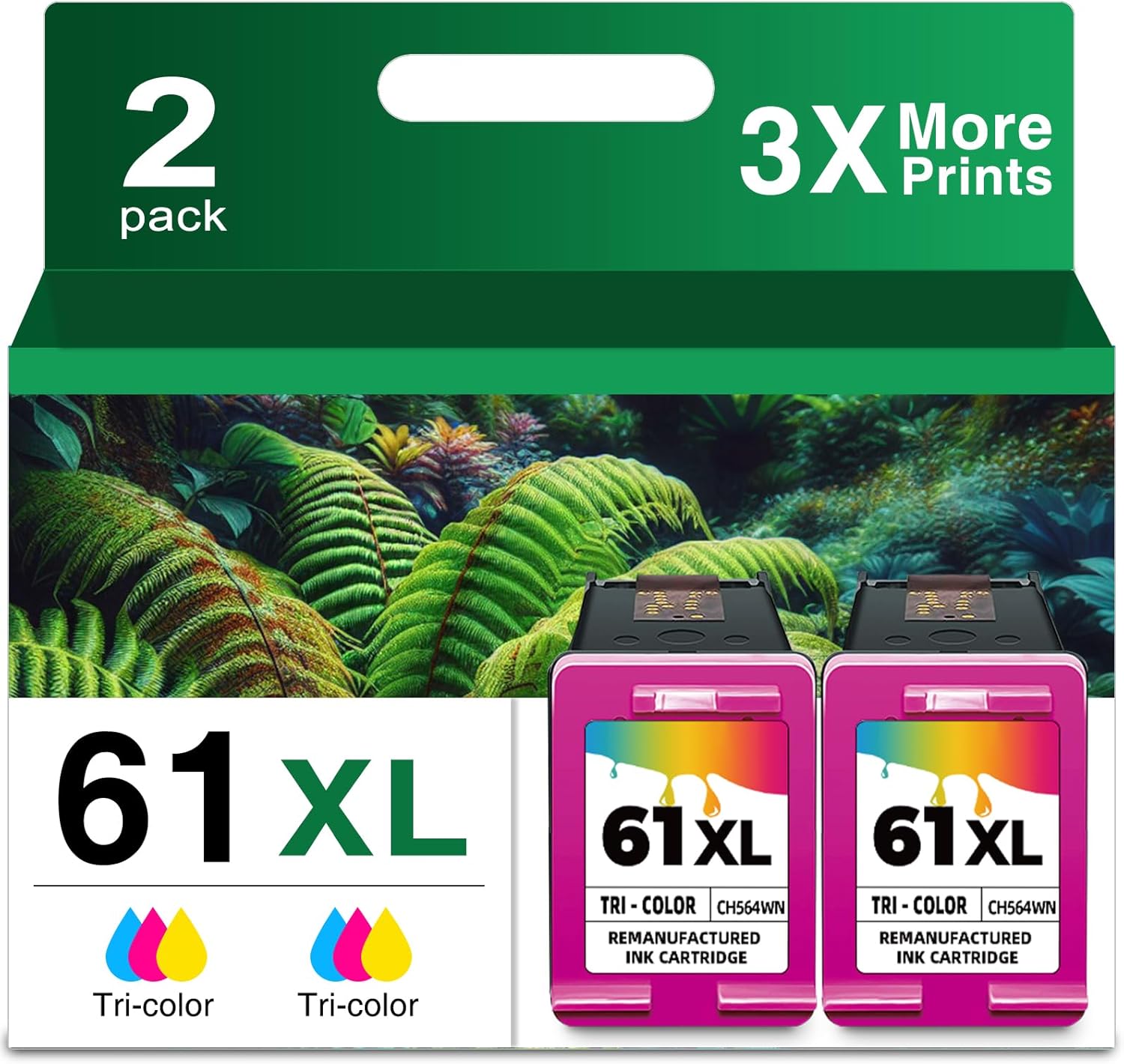 Amazon.com: 61XL Color Ink Cartridge Replacement for HP 61 XL 61 Color ...