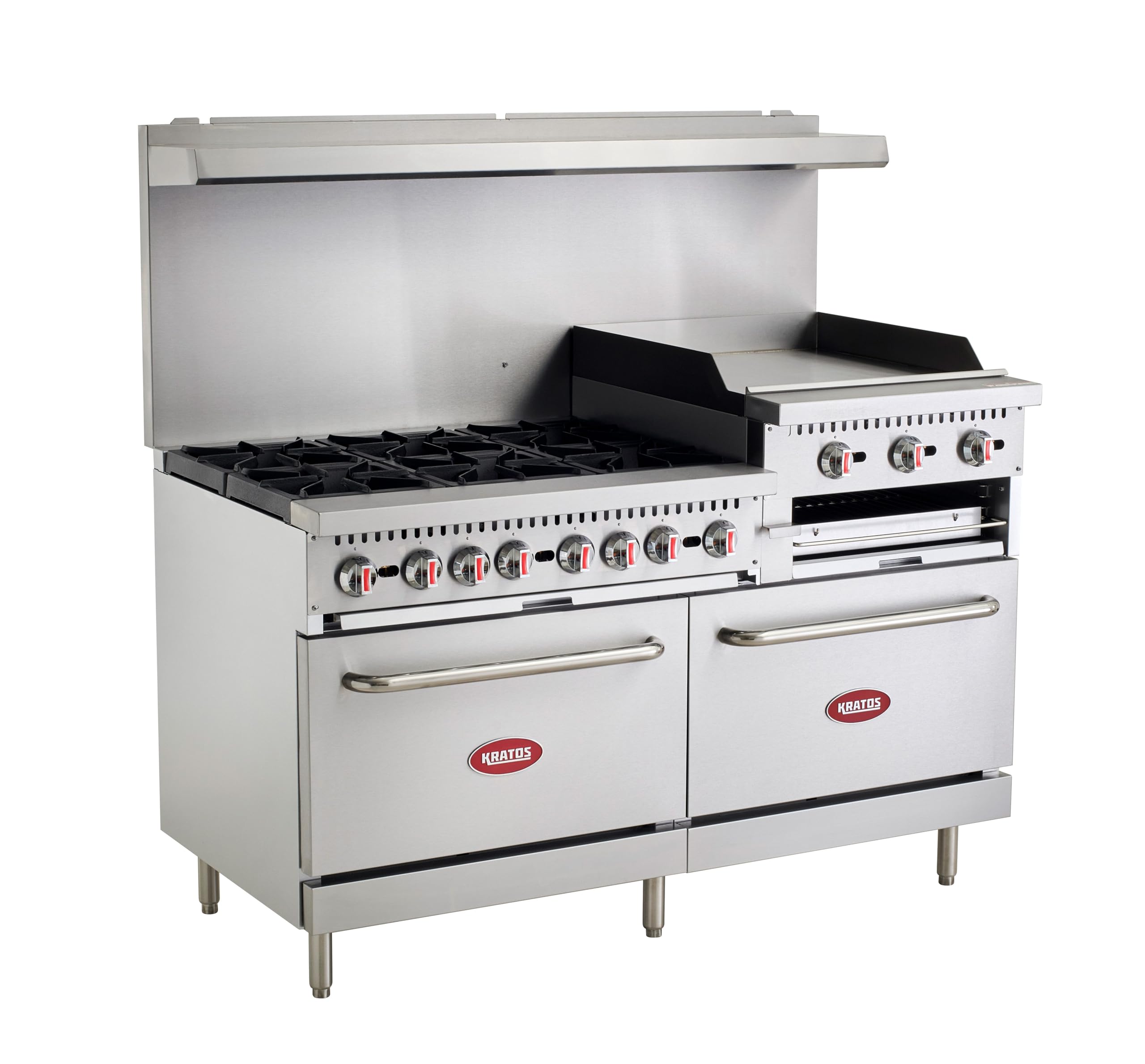 Amazon.com: Kratos Commercial Gas Range, 60" Wide with 24" Griddle ...