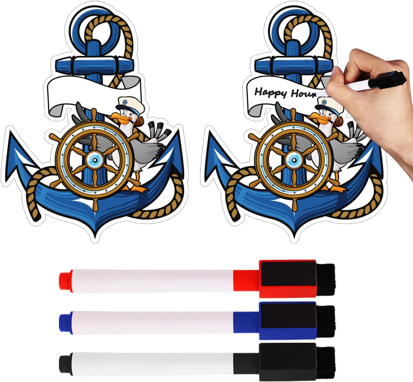 SAVITA 2pcs Cruise Door Magnets, Anchor Cruise Door Magnets with 3pcs ...