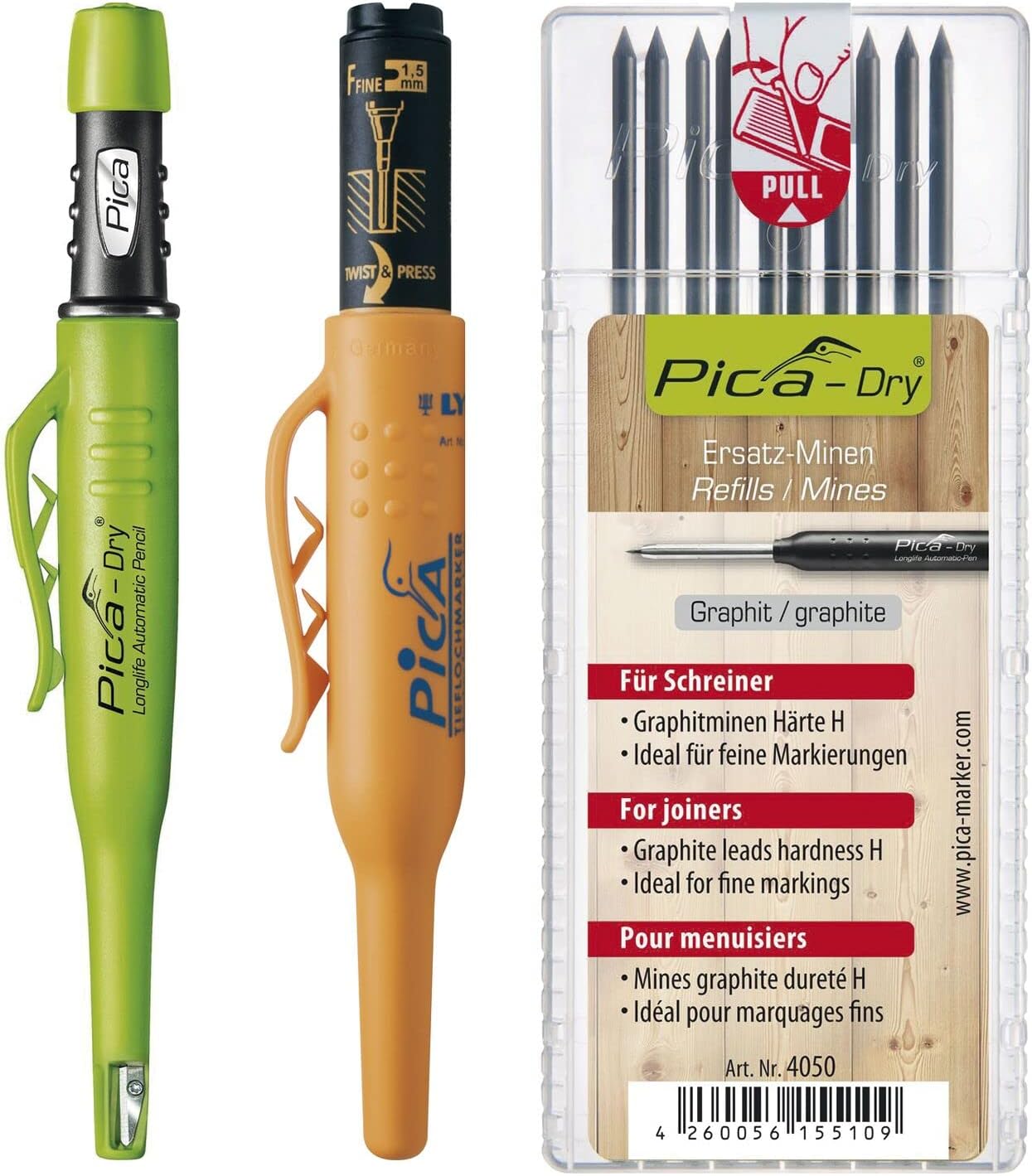 Pica 55010 Markierstift Set für Schreiner, Zimmermannsbleistift - für ...