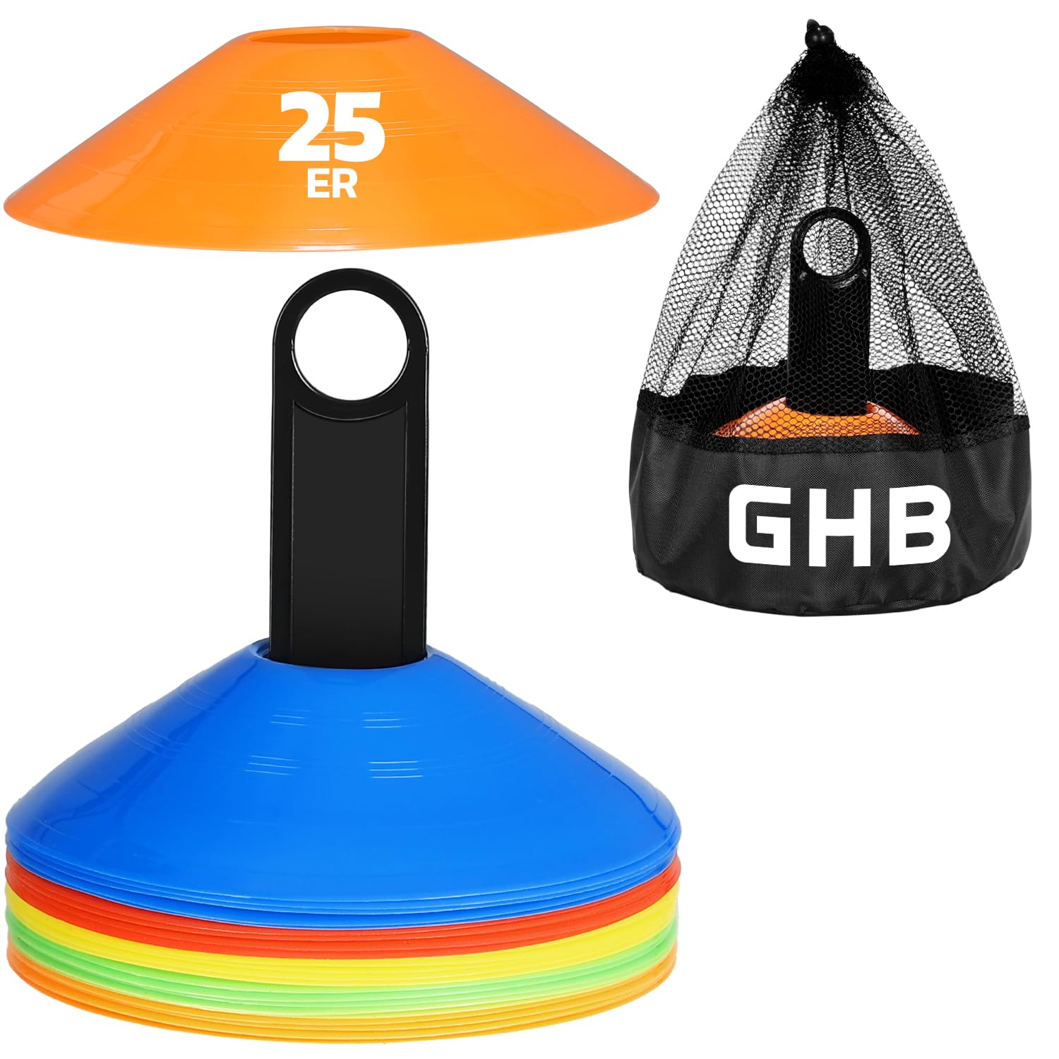 Snapklik.com : GHB Soccer Cones 50/100 Pack Disc Soccer Sport Cones ...