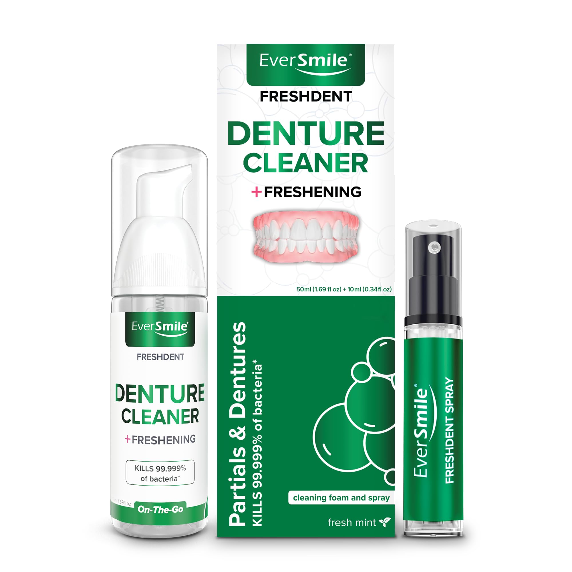 Amazon.com: EverSmile FreshDent Denture and Partial Denture Cleaner ...
