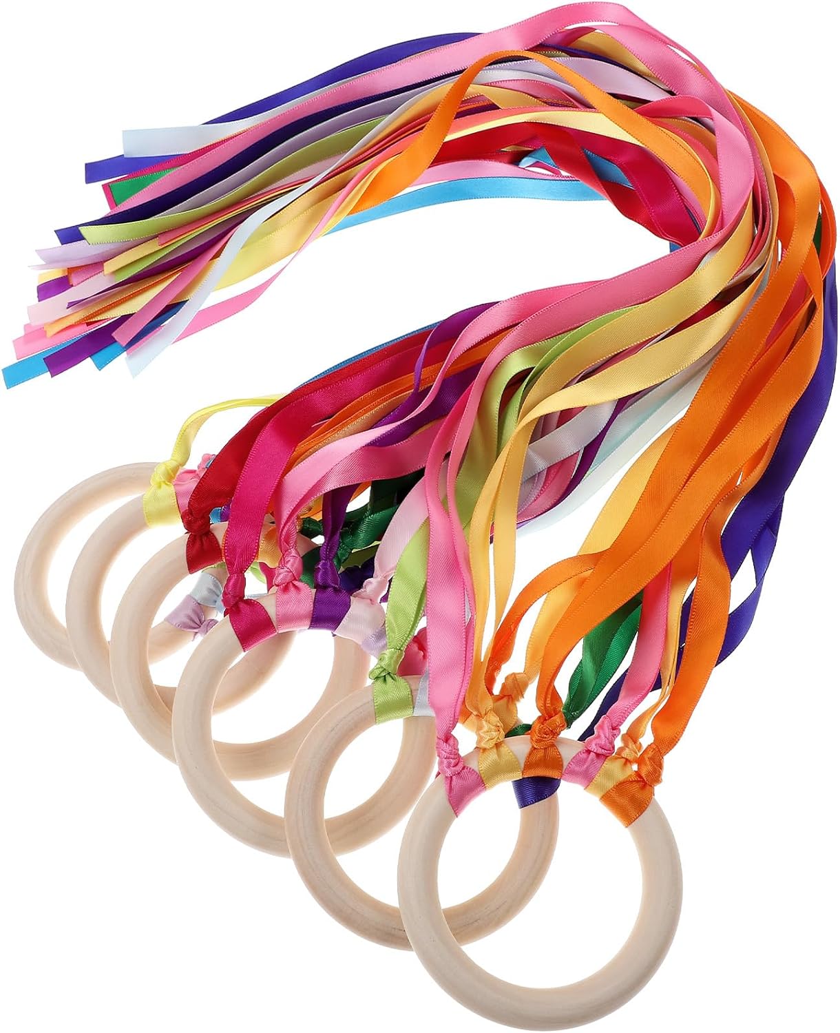 jojofuny Rainbow Dance Ribbon Hand Kite 6 Pcs Hand Kite Creative ...