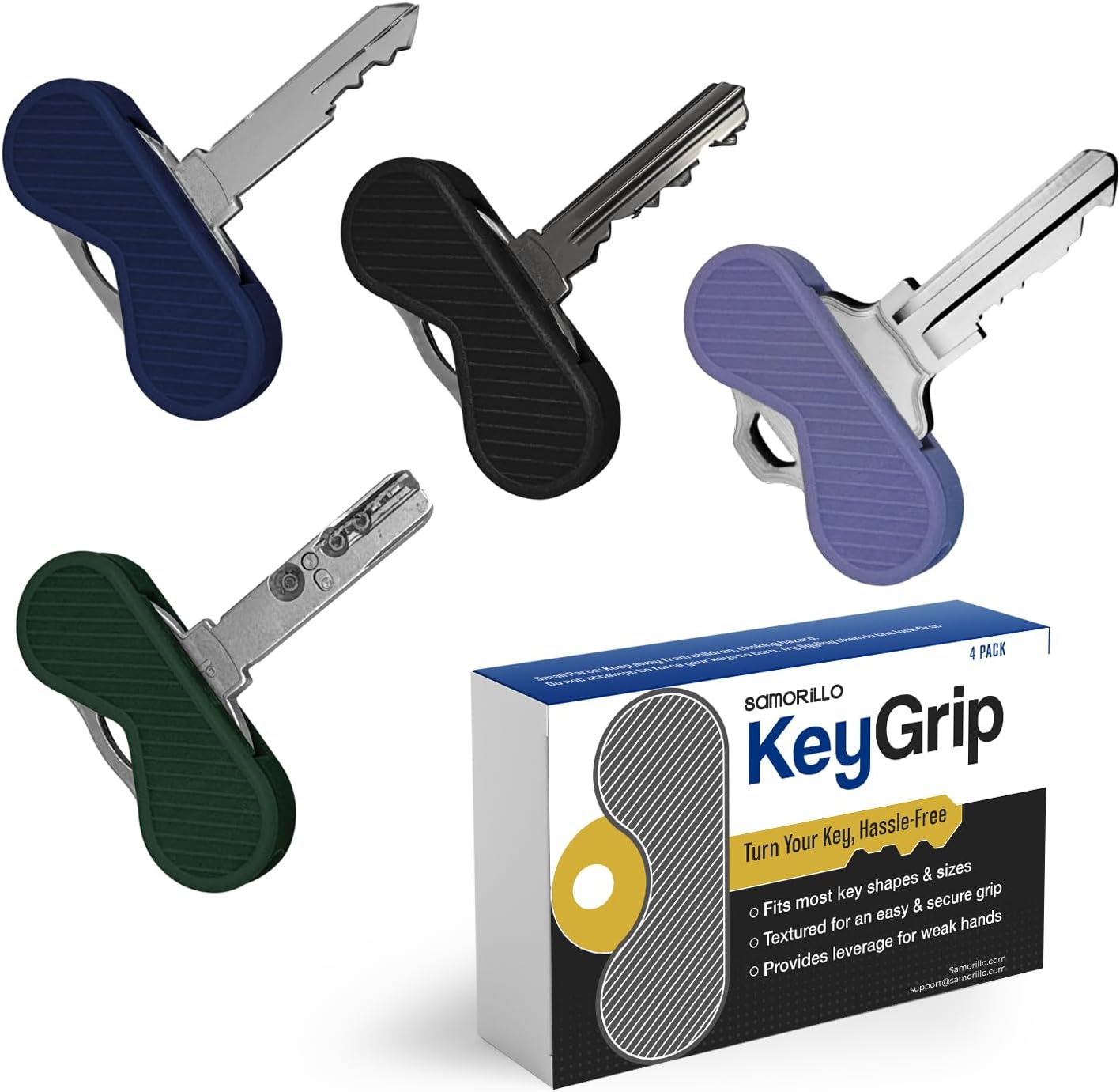 Amazon.com: [4 Pack] KeyGrip Disability Aid Key Turners - Added ...