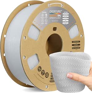 OVERTURE High Speed TPU Filament 1.75mm, Fast Printing, 95A Flexible ...