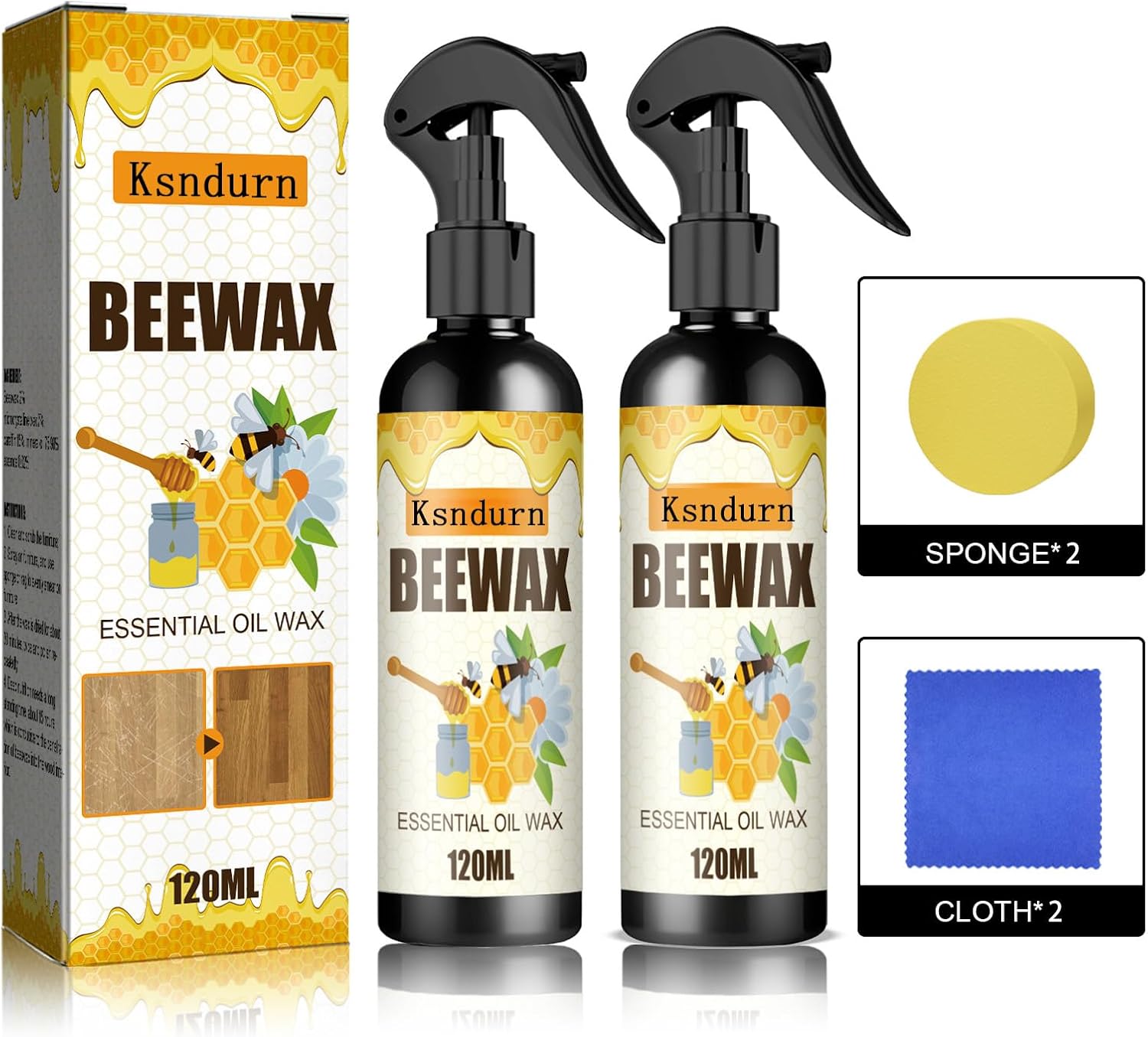 Amazon.com: Ksndurn Beeswax Spray Furniture Polish, Natural Micro ...