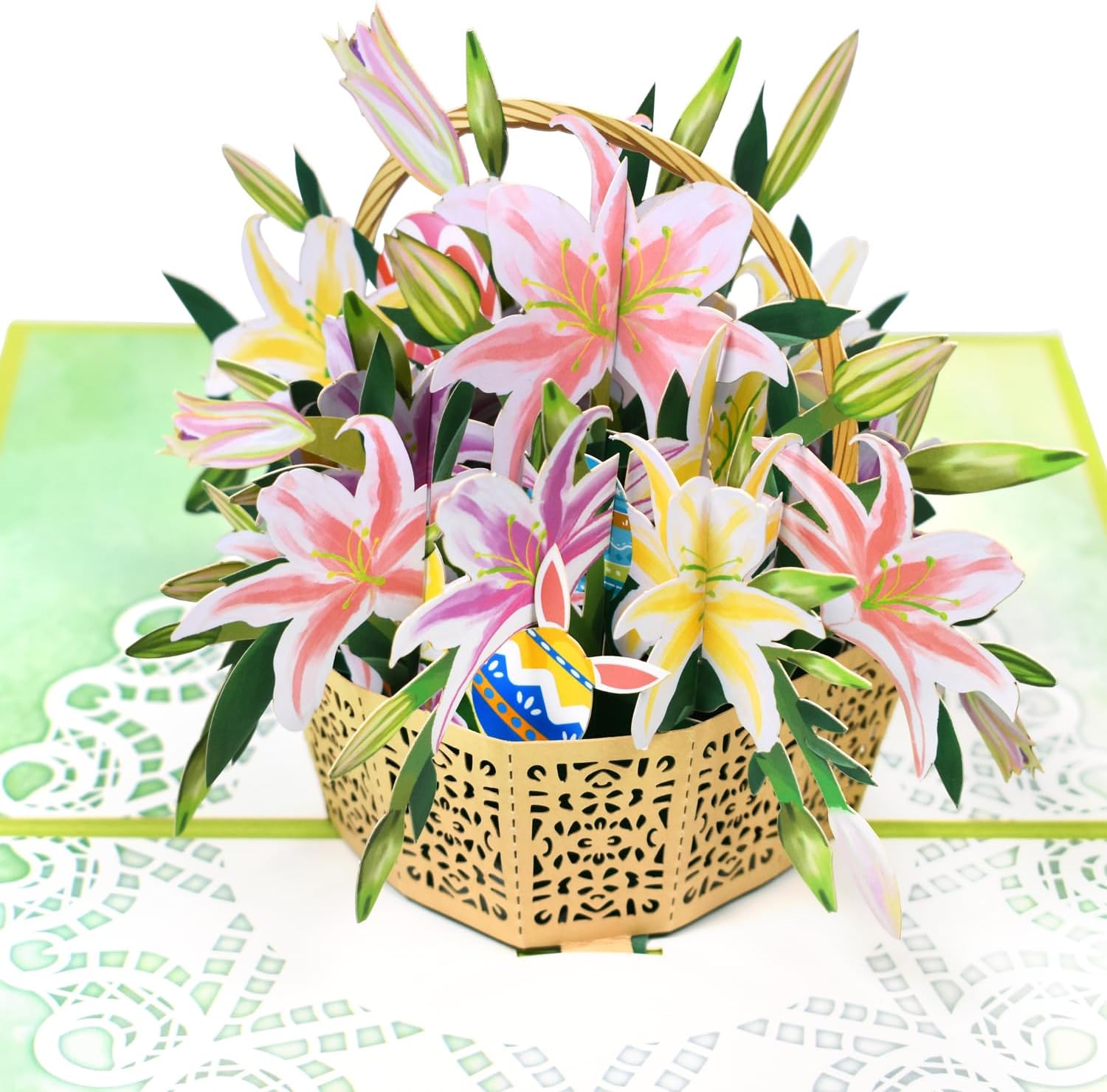 Amazon.com : Magic Ants Lily Basket Card - Flower Card, Lily Card ...