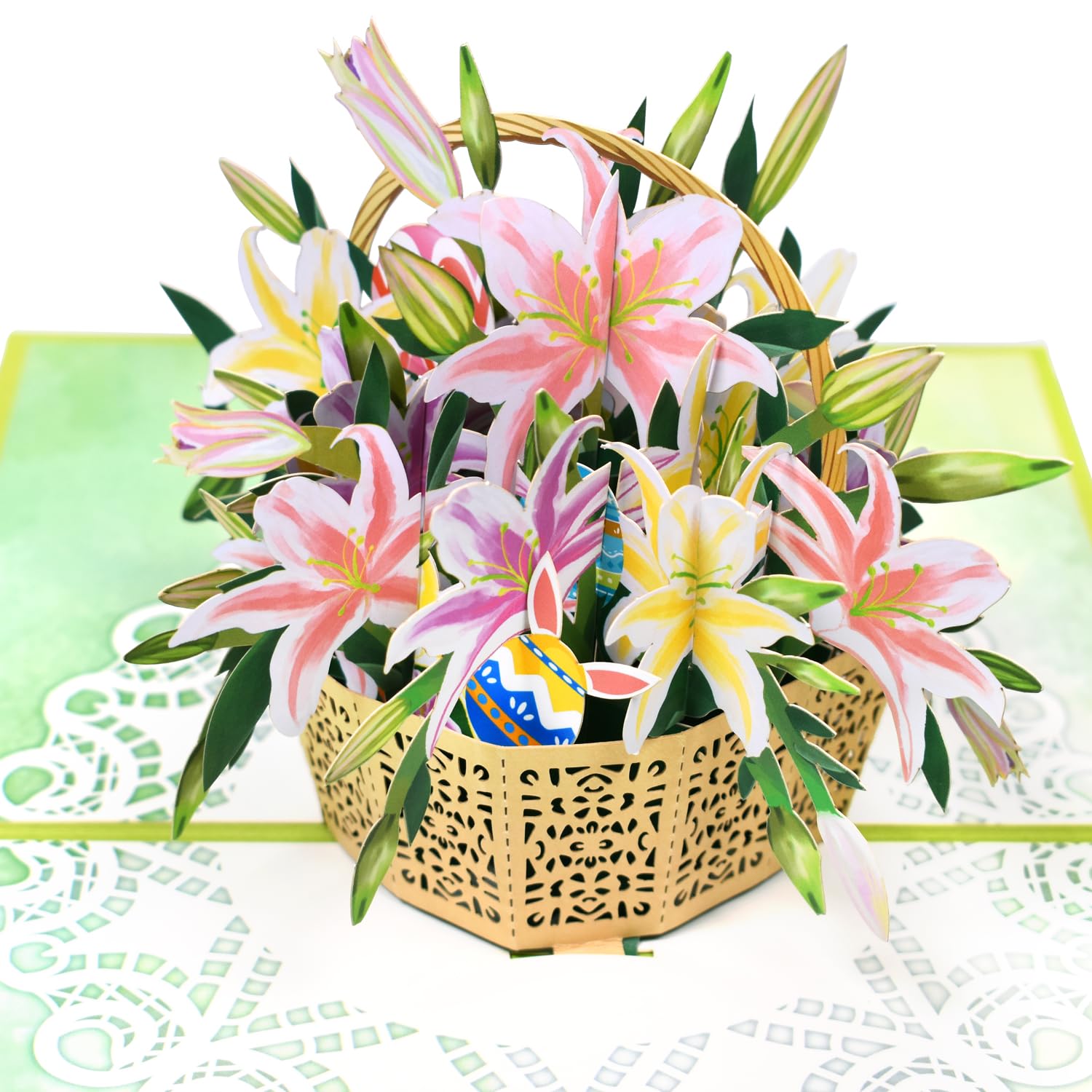 Amazon.com : Magic Ants Lily Basket Card - Flower Card, Lily Card ...