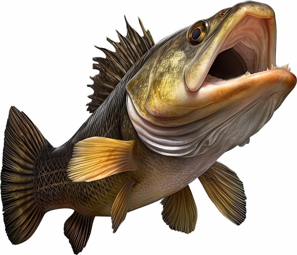 Amazon.com - Walleye 2.0 Beautiful Fish Decal | Fishing Decal for Boat ...