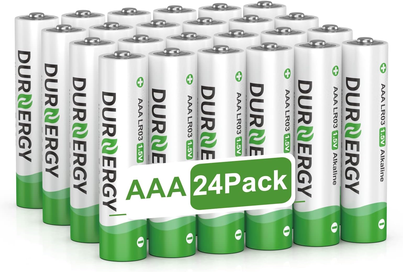 Amazon.com: DURNERGY AAA Batteries 24 Pack, 10 Years Shelf Life, Triple ...