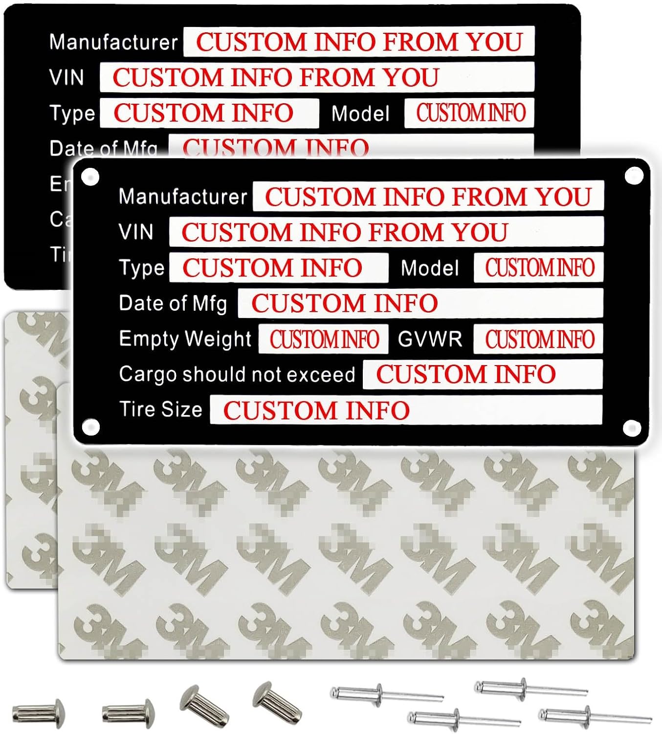 Amazon.com: Placa de identificación VIN de remolque personalizada ...