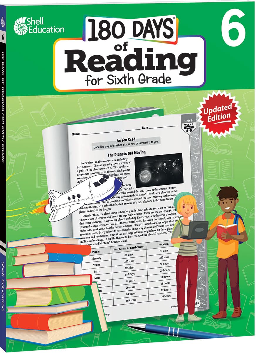 Amazon.com: 180 Days: Reading for 6th Grade 2nd Edition Practice ...
