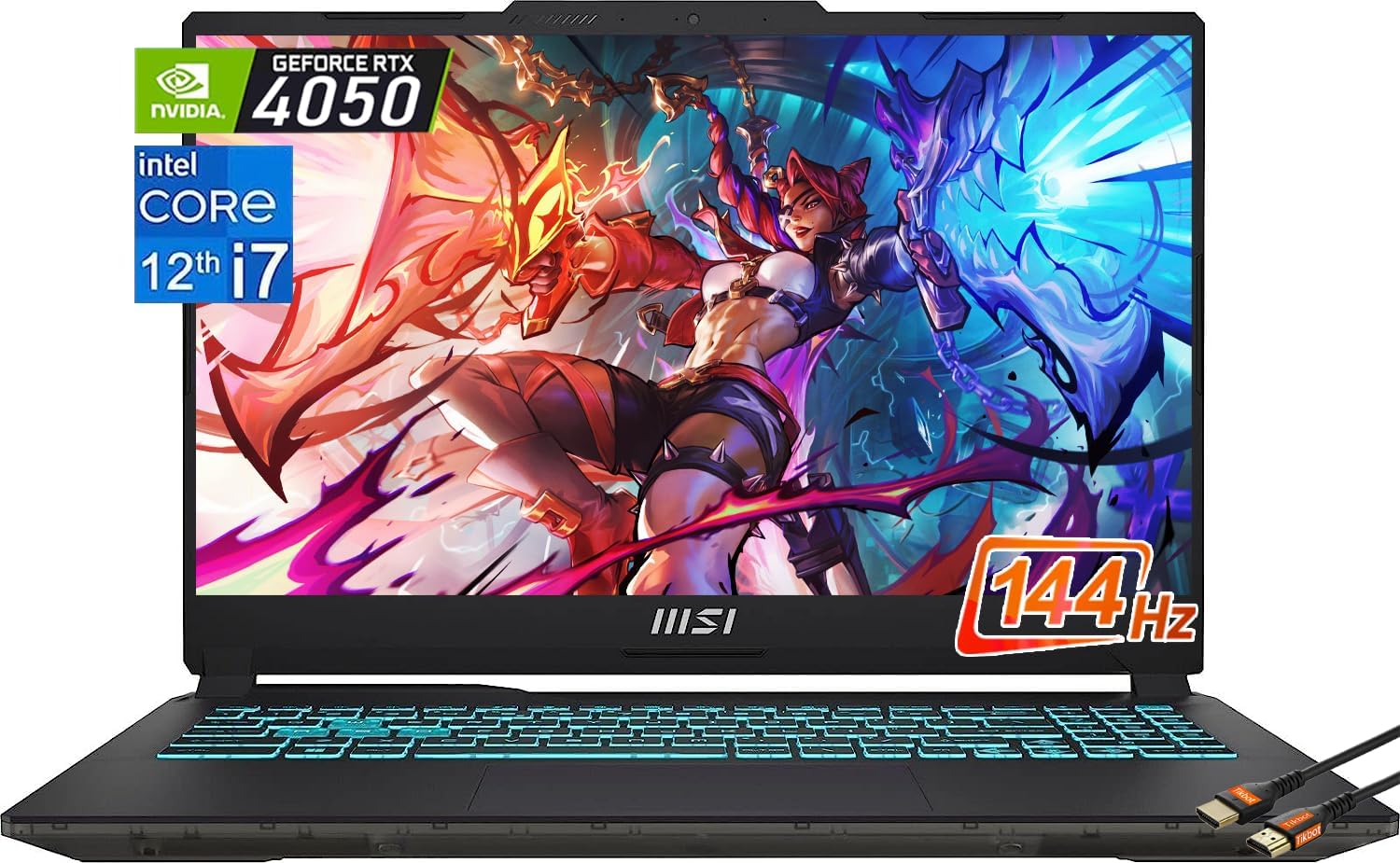 Amazon.com: MSI Cyborg 15.6" FHD 144Hz Gaming Laptop, Intel i7-12650H ...