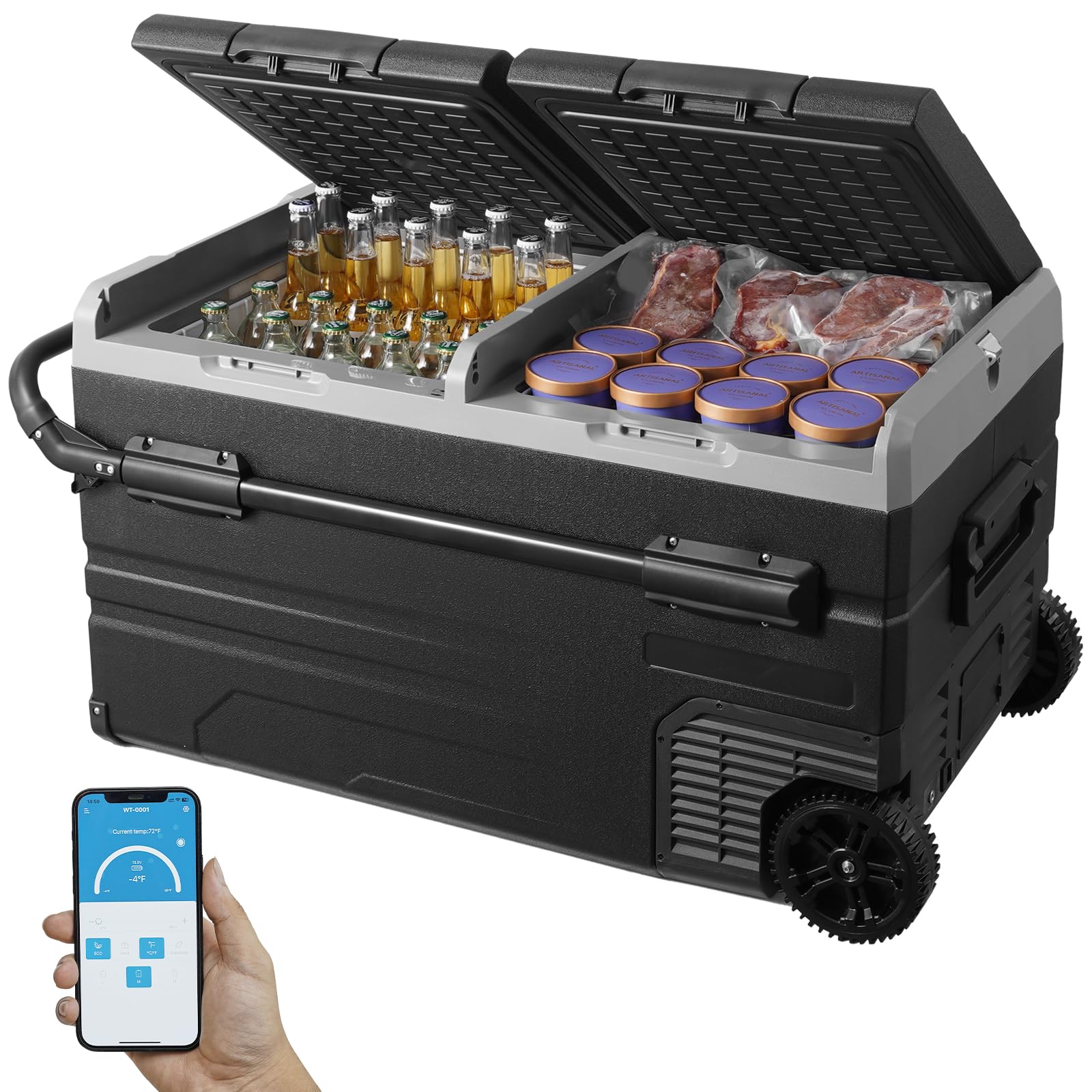 Amazon.com: VEVOR Car Refrigerator, 12 Volt Car Refrigerator Fridge ...