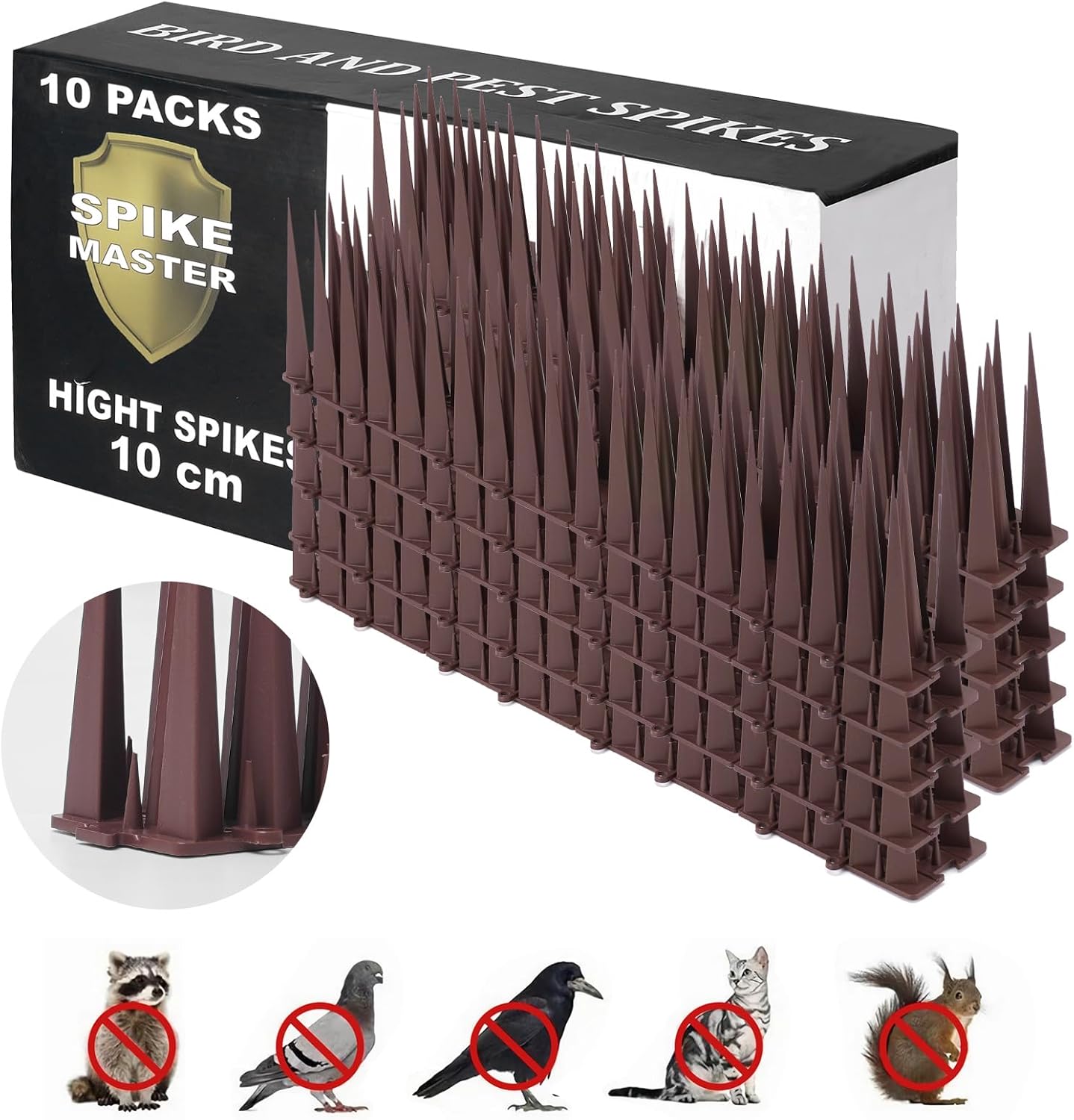 Amazon.com: Bird Spikes for Pigeons Small Birds Anti Bird Spikes 10 ...