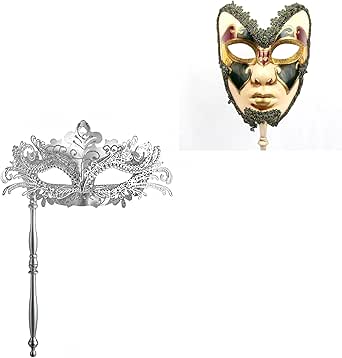 Amazon.com: YU FENG Venetian Masquerade Mask for party : Clothing ...