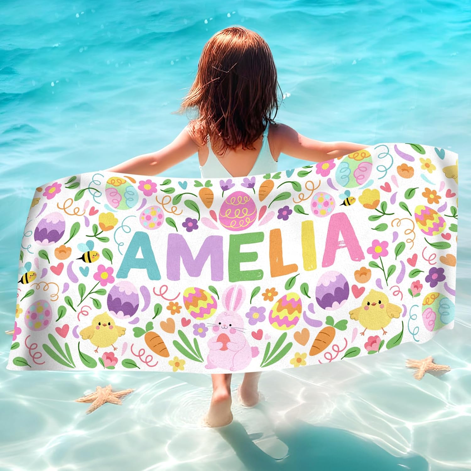 Amazon.com: Individz Personalized Beach Towel for Kids & Adults with ...