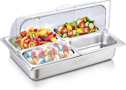 Amazon.com | Fajiduo Countertop Ice Serving Display Container ...