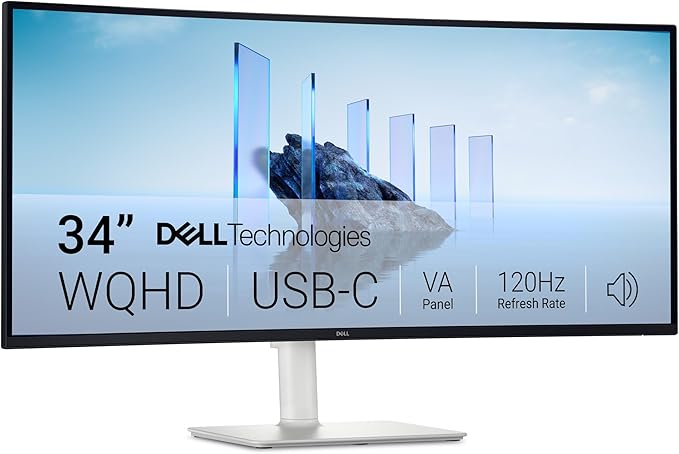 Dell 34 Plus USB-C Monitor - S3425DW, WQHD , 21:9 Curved, 120Hz, VA ...