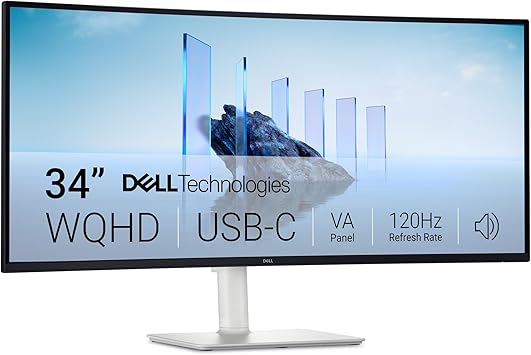 Amazon.com: Dell 34 Plus USB-C Curved Monitor - S3425DW - 34-inch (3440 ...