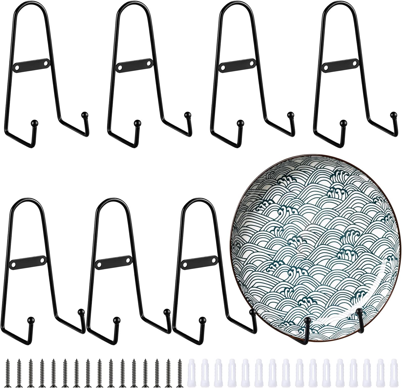 Amazon.com: Blulu 8 Pcs Wall Mount Display Stands - Medium Wall Easel ...