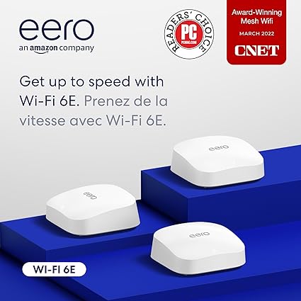 Amazon eero Pro 6E mesh Wi-Fi router | 2.5 Gbps Ethernet | Coverage up ...