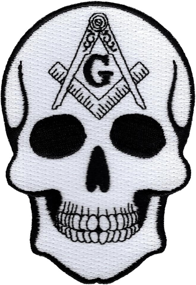 Amazon.com: Masonic Logo Patch Black Iron On Embroidered Freemason ...