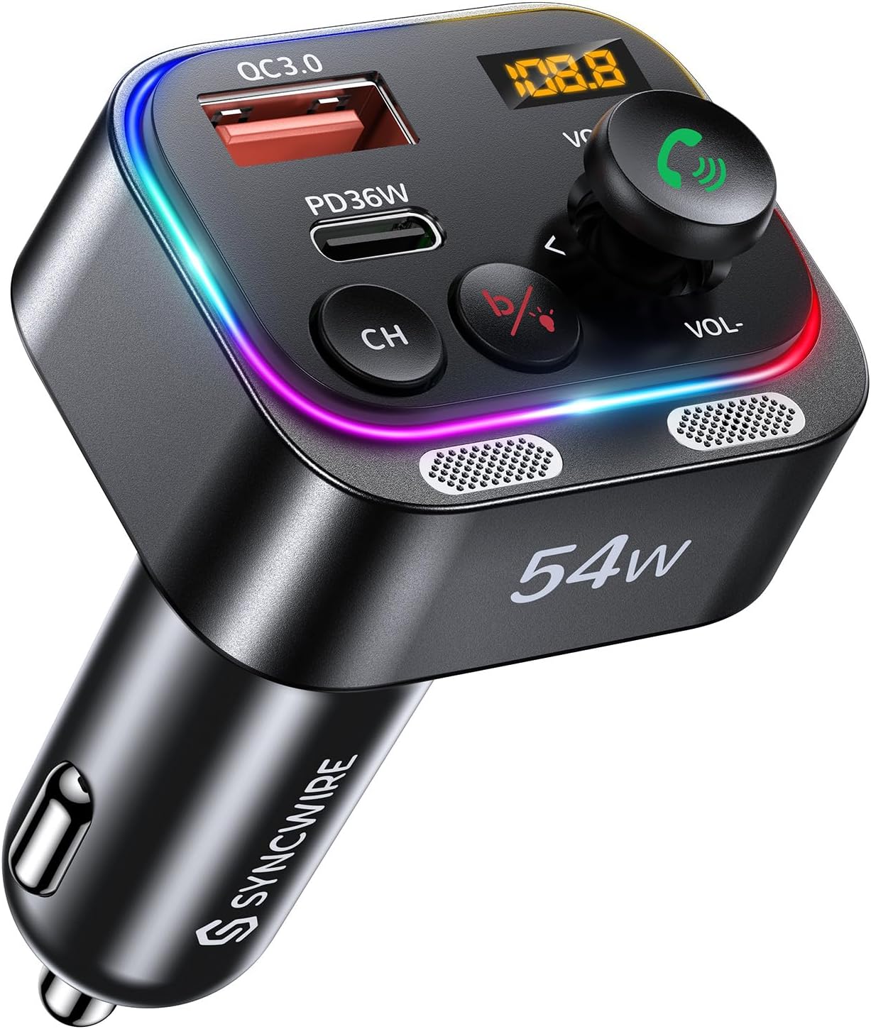 Amazon.com: Car and Driver Bluetooth FM Transmitter for Car, Dual USB ...