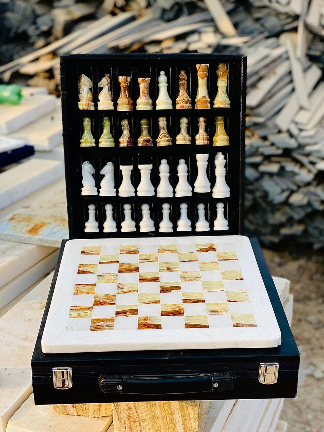 Amazon.com: NatureBoost Marble Chess Set Handmade Onyx Full Chess Game Set.Comes in Rexine Box ...