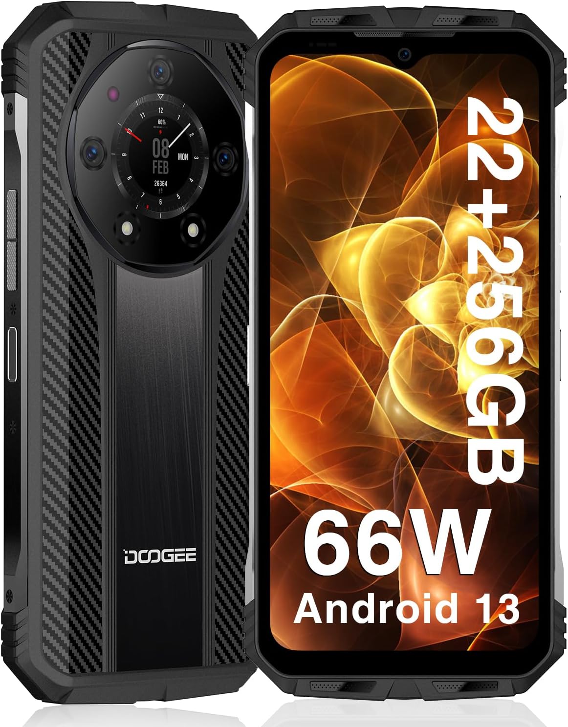 Amazon.com: DOOGEE S110 Rugged Smartphone,22GB+256GB,10800mAh/66W ...