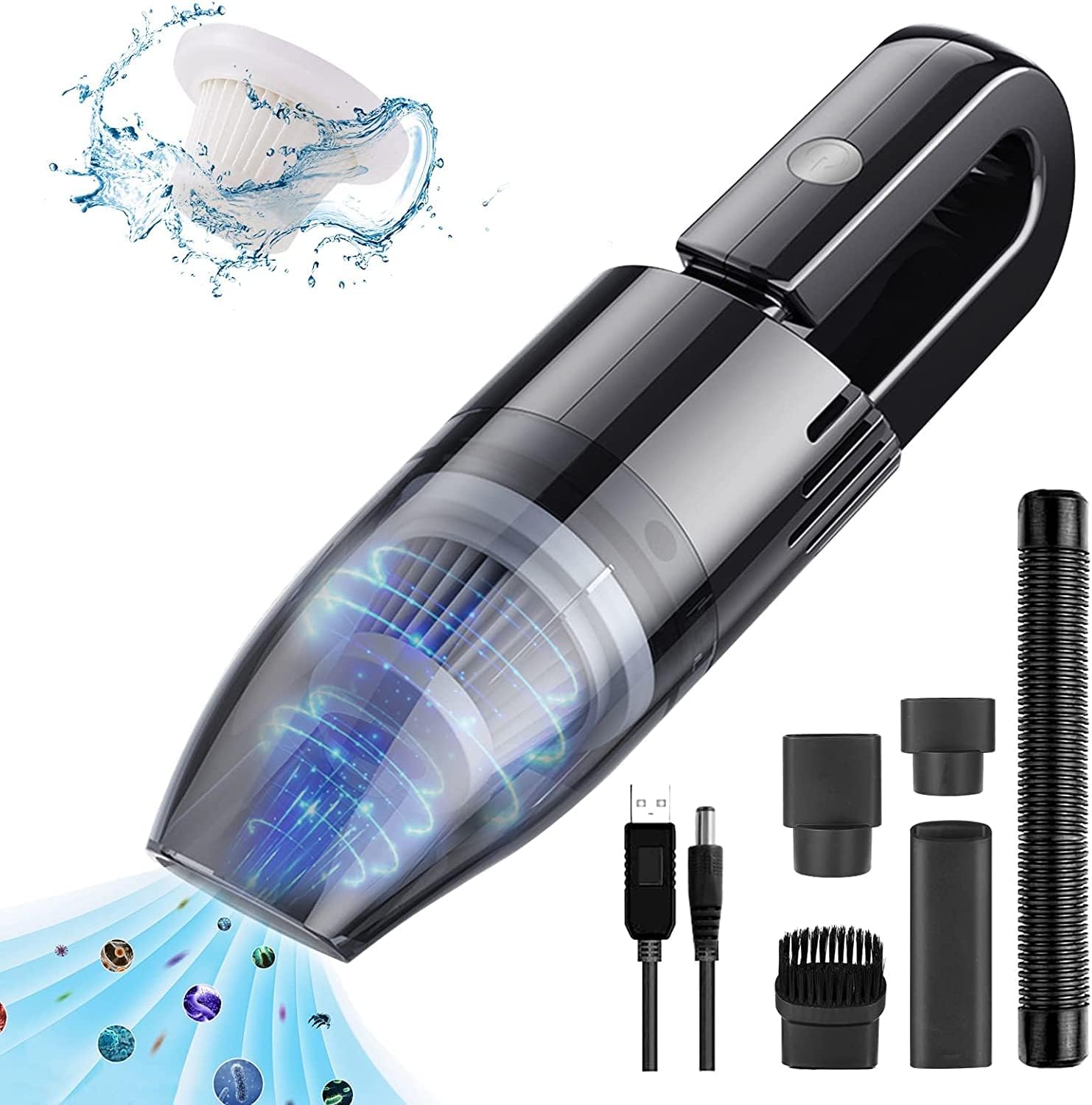 Amazon.com - KERTER Handheld Vacuum Cleaner Cordless,6000Pa Powerful ...