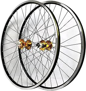 Amazon.com: ZECHAO 26 Inch Mountain Bike Wheelset Double Wall Alloy Rim ...