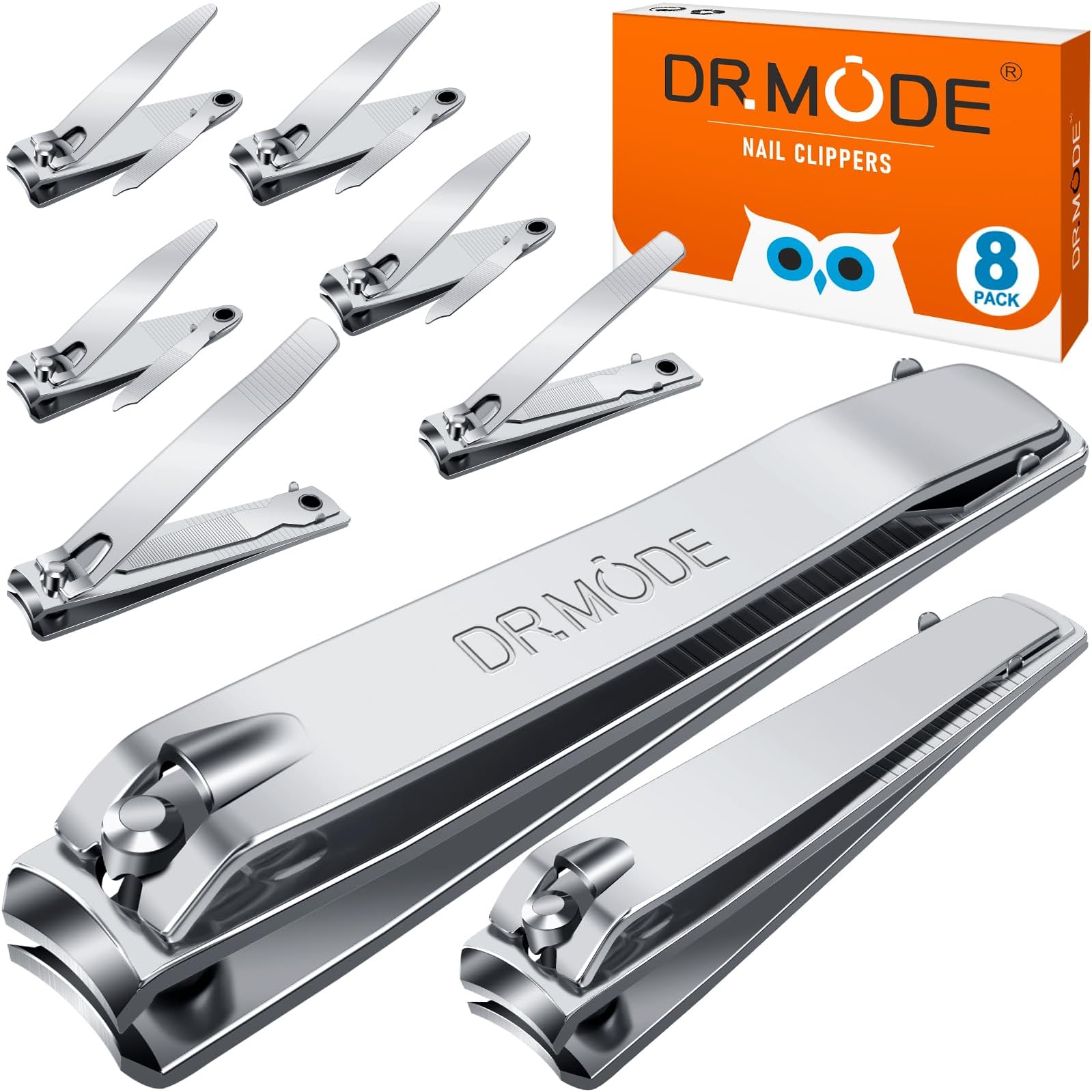 Amazon.com : Finger Nail Clippers Adult - DRMODE 8 Pack Nail Clippers ...