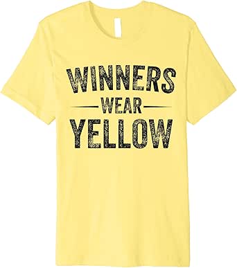 Amazon.com: Winners Wear Yellow Team Yellow Game Competition Color War ...