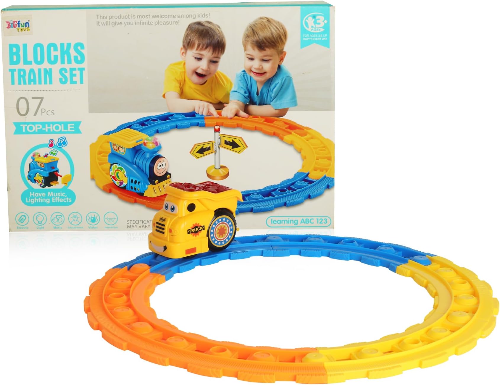 Buy Sugautia Block Train Set With 07 Pcs Premium Pack For Kids, Train ...