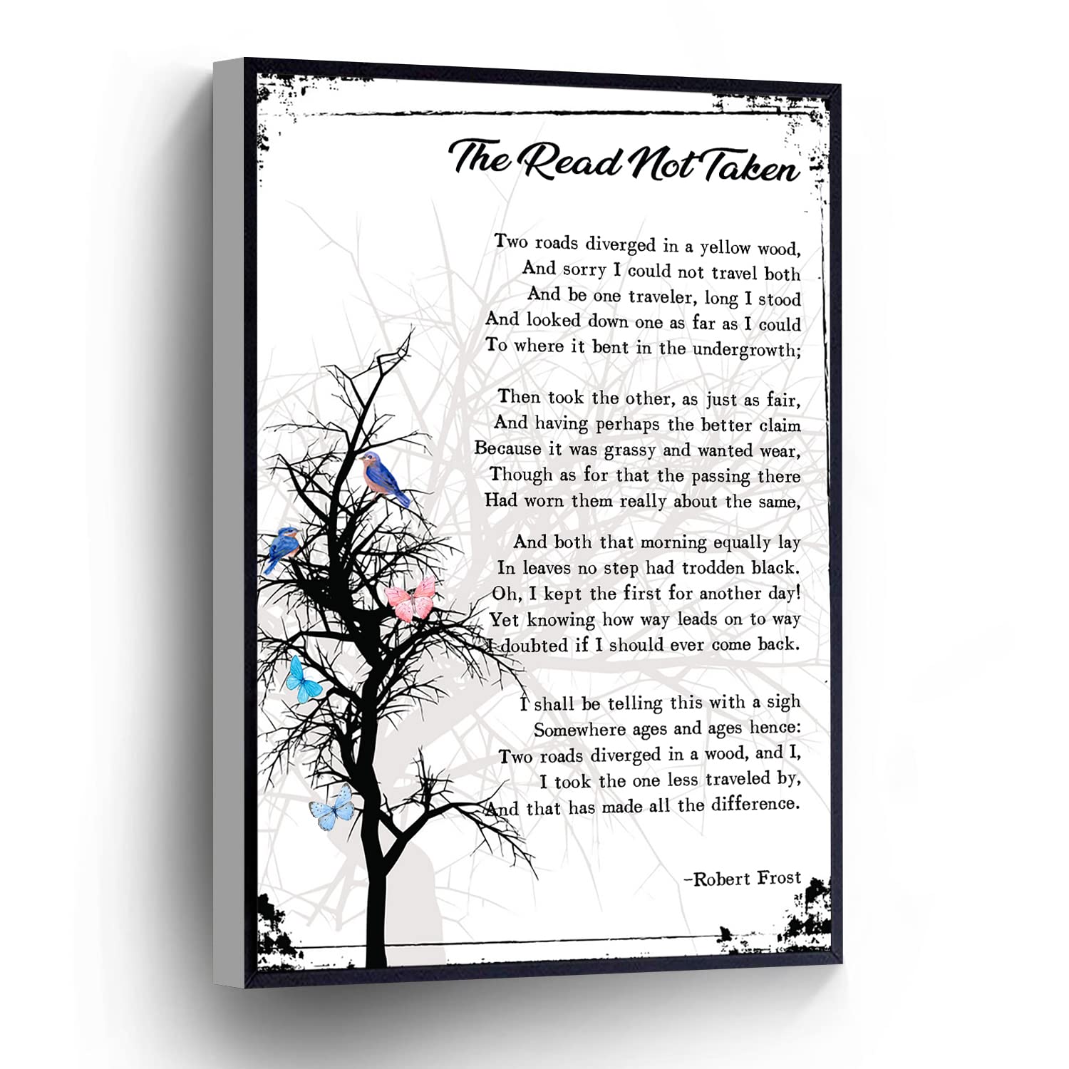 Robert Frost The Road Not Taken Poster