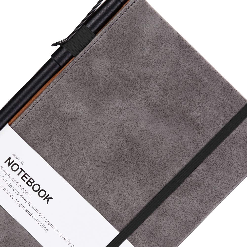 Amazon.com : Thick Classic Notebook with Pen Loop - Bangma Wide Ruled ...