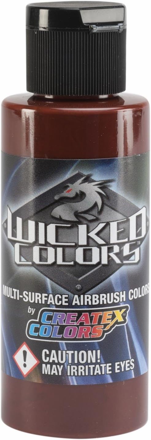 Amazon.com: Createx Wicked Colors W012 Red Oxide 2oz. water-based ...