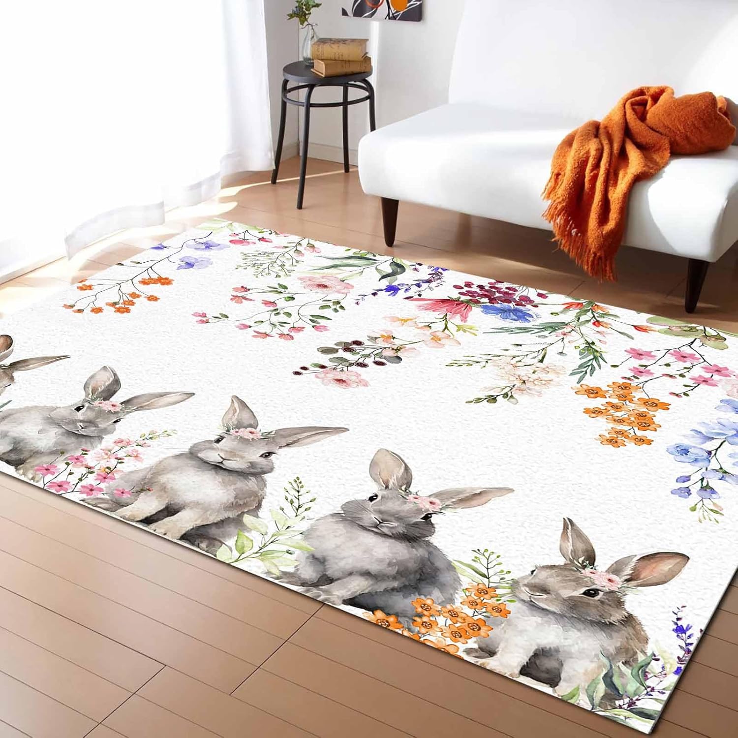 Amazon.com: Debedcor Spring Easter Area Rug for Living Room ...