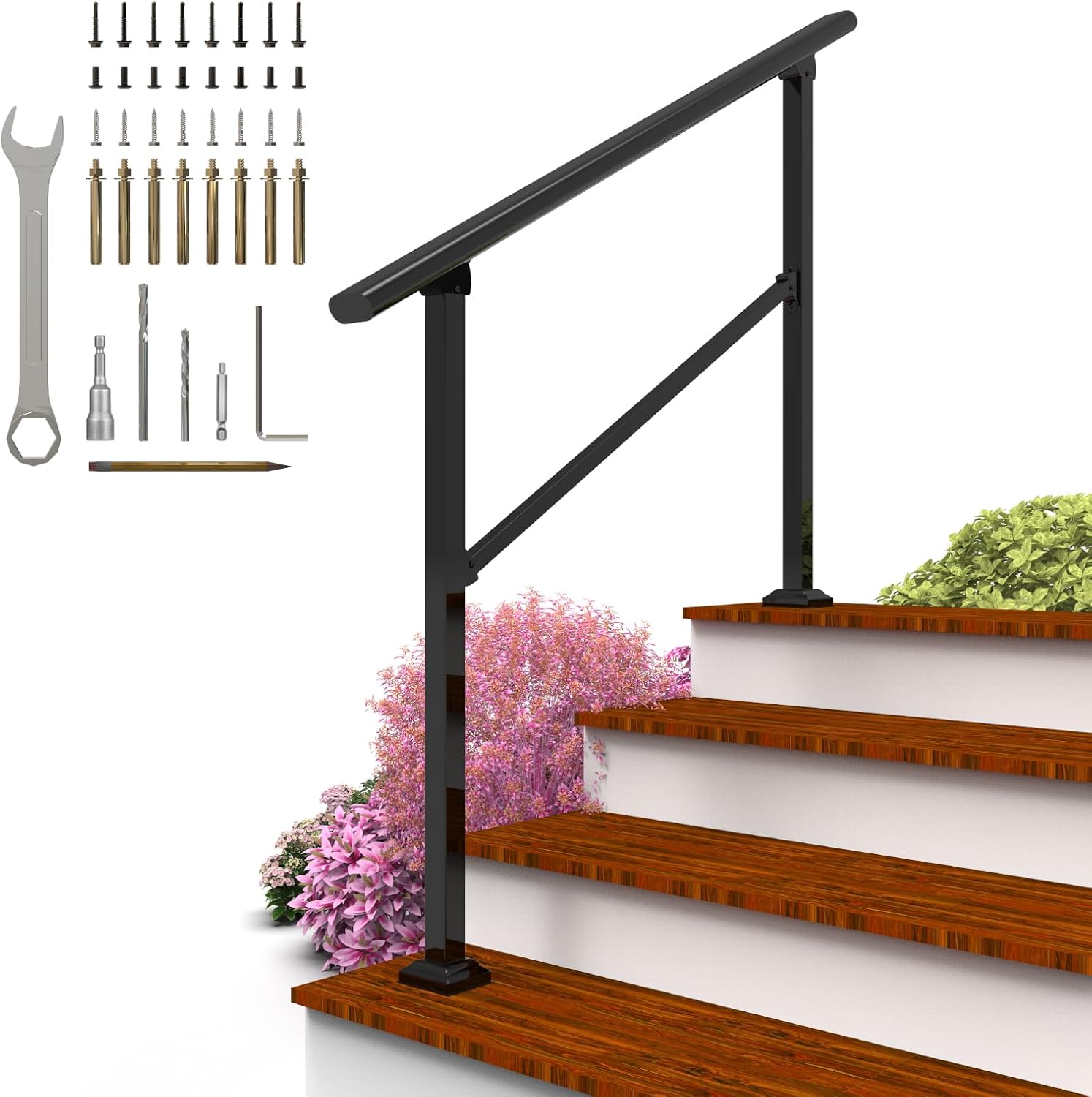 Arti-Life Hand Rails for Outdoor Steps,Railings for Outdoor Steps,4 ...