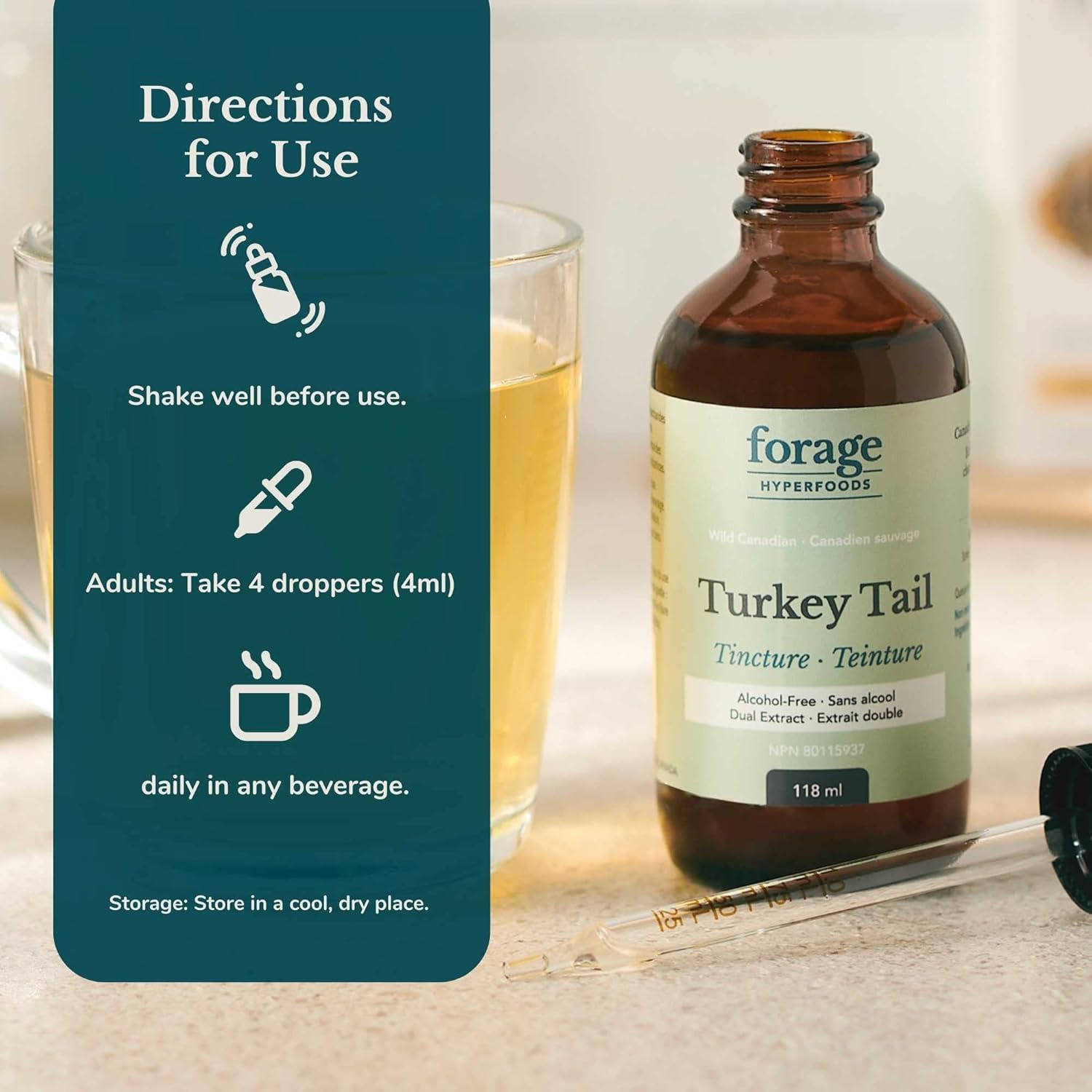 Forage Hyperfoods - Tinture Líquida de Cogumelo Turkey Tail Canadense ...