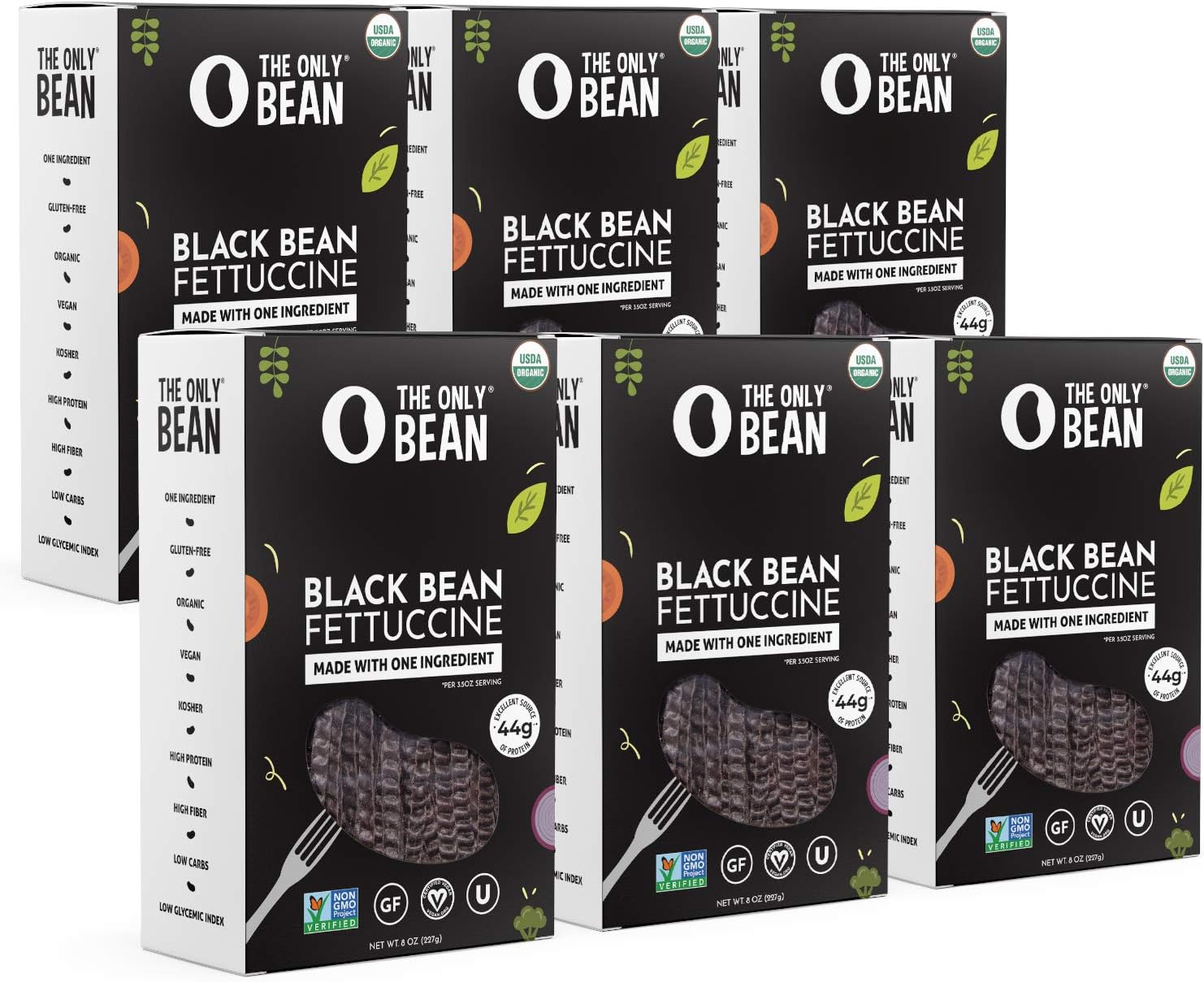 Amazon.com : The Only Bean - Organic Black Bean Spaghetti Pasta - High ...