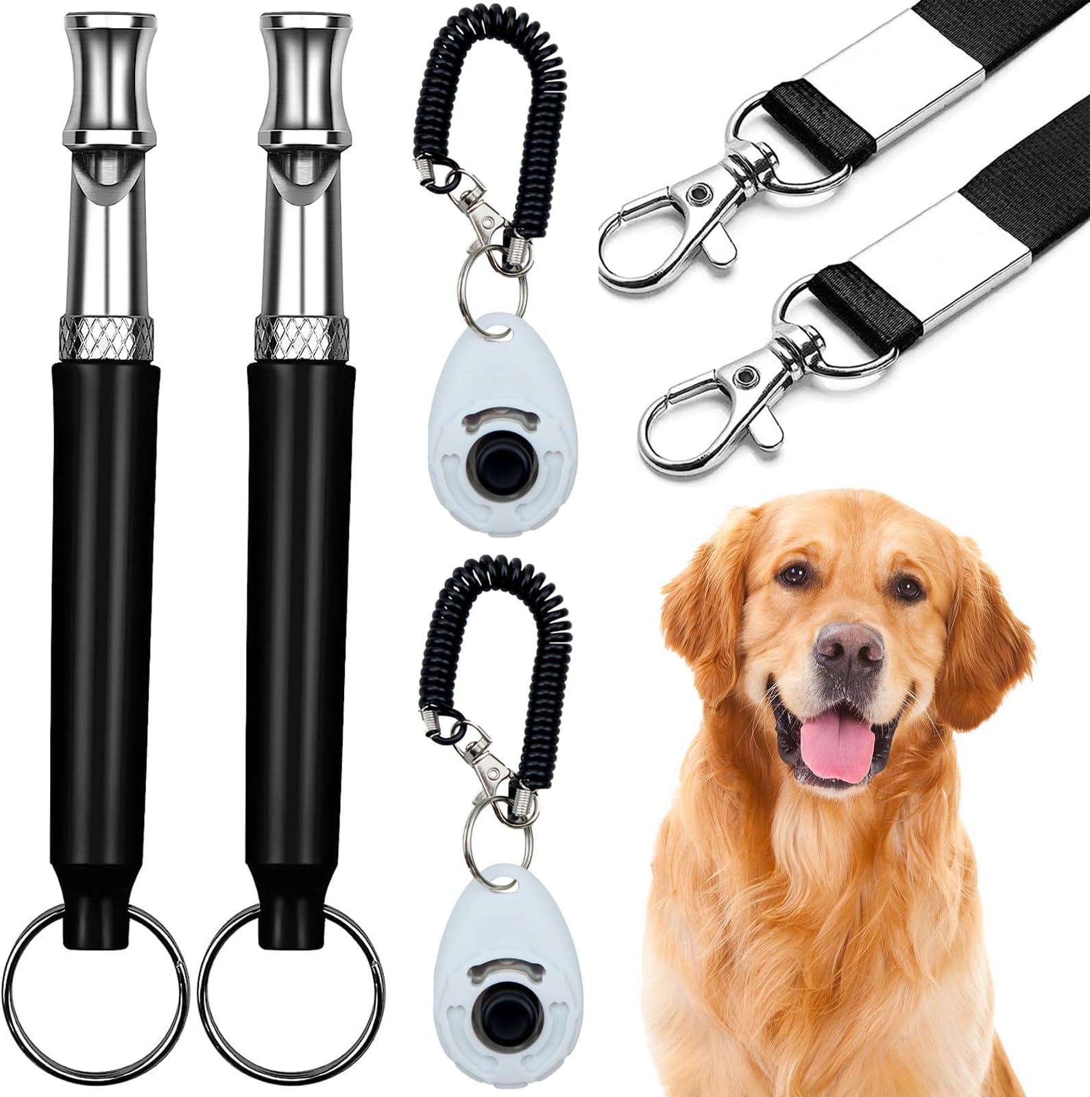 Amazon.com : FSZMan 2 Pack Dog Whistle, 2 Pack Dog Clicker, 2Pack ...