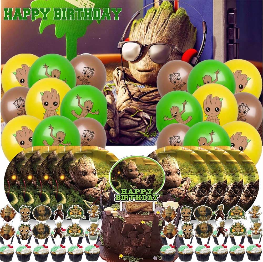 Amazon.com: I Am Groot Party Supplies Plates Decorations Birthday Cake ...