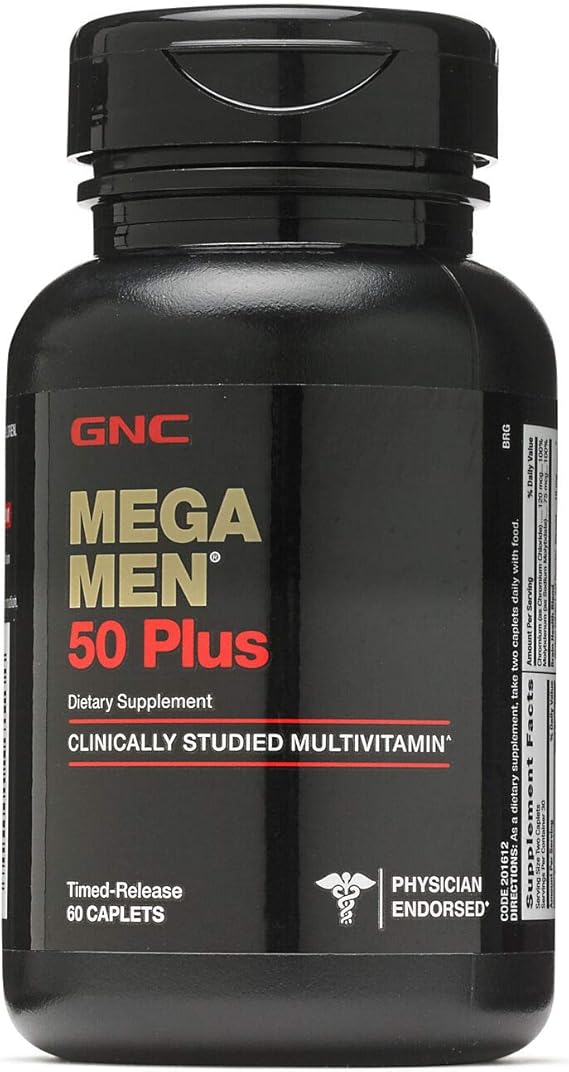 Amazon.com: GNC Mega Men 50 Plus Daily Multivitamin for Men | Supports ...